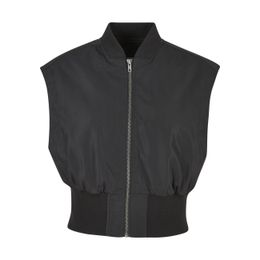 Steppweste Urban Classics "Urban Classics Damen Ladies Recycled Short Bomber Vest", Damen, Gr. 4XL, schwarz, 100% Polyester, Rundhals, Westen Steppweste