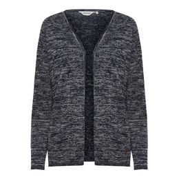 Strickjacke oxmo "Strickjacke OXDaniela", Damen, Gr. S, blau (navy), Obermaterial: 50% Baumwolle CO. 50% Polyacryl PAN., Strickjacken Strickjacke