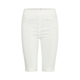 Bermudas oxmo "Bermudas OXDitrine", Damen, Gr. M, N-Gr, wei&szlig; (optical wei&szlig;), Obermaterial: 75% Viskose CV. 21% Nylon NY. 4% Elasthan EL., Hosen Bermudas