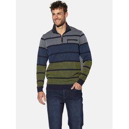 Sweatshirt Babista "Sweatshirt HAMAR", Herren, Gr. L, blau (dunkelblau gestreift), Obermaterial: 62% Baumwolle CO. 38% Polyester COOLMAX PES(Coolmax)., Sweatshirts Sweatshirt