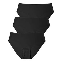 Minislip Nina von C. "3er Pack Damen Minislip Secret Soft & Shape", Damen, Gr. M, schwarz, Obermaterial: 86% Polyamid PA. 14% Elasthan EL., Unterhosen