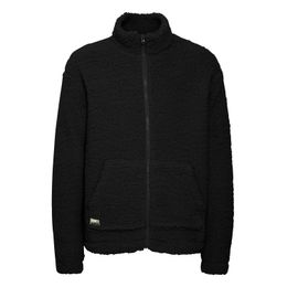 Funktions-Kapuzensweatjacke 11 Project "Fellimitatjacke PRDeen", Herren, Gr. L, schwarz, Obermaterial: 100% Polyester PES., Sweatjacken