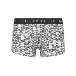 Boxer Philipp Plein "Boxer", Herren, Gr. S, 01, wei&szlig;, Obermaterial: 48% Baumwolle, 48% Modal, 4% Elasthan, Unterhosen