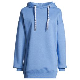 Kapuzenpullover SALZHAUT "Hoodie JULIANE", Damen, Gr. L, blau (ocean blau), Obermaterial: 55% Baumwolle CO. 45% Polyester PES., Pullover Kapuzenpullover