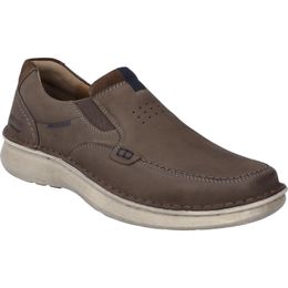 Slipper Josef Seibel "Alan 01, vulcano-kombi", Herren, Gr. 42, grau (vulcano, kombi), Obermaterial: 100% Rindsleder Leather cow., Schuhe Slipper