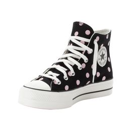 Sneaker Converse "CHUCK TAYLOR ALL STAR LIFT", Damen, Gr. 37,5, schwarz (schwarz, summit pink, egret), Textil, Schuhe Sneaker