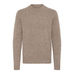 Strickfleece-Pullover Casual Friday "Strickpullover CFANTE", Herren, Gr. L, braun (shopping bag melange), Obermaterial: 70% Wolle mw. 25% Nylon NY. 5% sonstige Fasern AF., Pullover