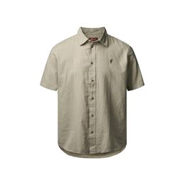 Langarmhemd MCS "MCS shirt MCFort Worth", Herren, Gr. L, Normalgr&ouml;&szlig;en, laurel oak, Obermaterial: 55% Leinen, 45% Baumwolle, Hemden