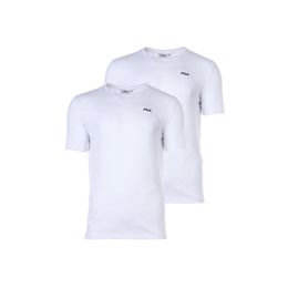 T-Shirt Fila "T-Shirt BROD tee / double pack 2er Pack", Herren, Gr. M, wei&szlig;, Obermaterial: 100% Baumwolle CO., Shirts T-Shirt