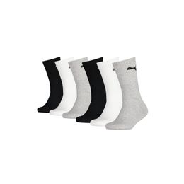 Kurzsocken Puma "Socken SPORT JUNIOR 6P ECOM 6er Pack", M&auml;dchen, Gr. 27-30, bunt (schwarz, wei&szlig;, grau), Obermaterial: 73% Baumwolle CO. 26% Polyamid PA. 1% Elasthan EL., Socken