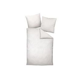 Bettbezug Janine "Bettw&auml;sche DAVOS 1er Pack" Gr. S, grau (hellgrau), B:135cm L:200cm, Buntgewebe, , Bettbez&uuml;ge