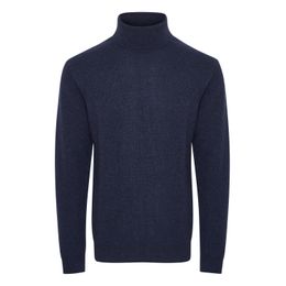 Rollkragenpullover Casual Friday "Strickrollkragenpull CFKarl", Herren, Gr. M, blau (navy blazer), Obermaterial: 80% Wolle WO. 20% Polyamid PA., Pullover Rollkragenpullover