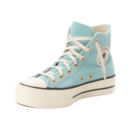 Sneaker Converse "CHUCK TAYLOR ALL STAR LIFT PLATFORM SUEDE", Damen, Gr. 42, beige (vernal pool, natural ivory), Leder, Schuhe Sneaker