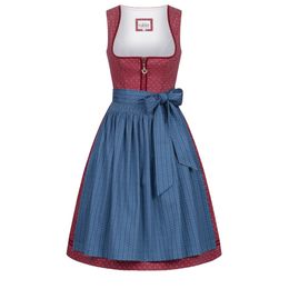 N&uuml;bler Dirndl N&Uuml;BLER "Dirndl midi Gesr", Damen, Gr. 40, EURO, rot (bordeaux), Obermaterial: 100% Baumwolle CO., Kleider