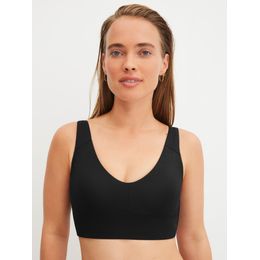 Bustier Calida "Natural Skin", Damen, Gr. S (40/42), N-Gr, schwarz (schwarz c2c), Interlock, Obermaterial: 83% Modal (TENCEL&trade;), 17% Elasthan, BHs Bustier, aus weicher Interlock-Qualit&auml;t, atmungsaktiv, ohne B&uuml;gel