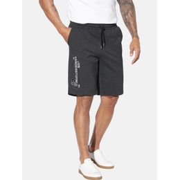 Sweatbermudas Jan Vanderstorm "Sweatbermuda PERMARSEN", Herren, Gr. 7XL, N-Gr, grau (dunkelgrau), Obermaterial: 70% Baumwolle CO. 30% Polyester COOLMAX PES(Coolmax)., Hosen