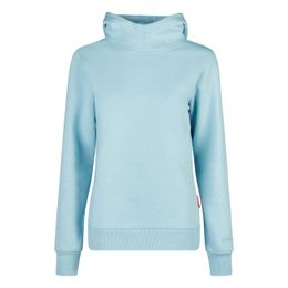 Kapuzenpullover SALZHAUT "Hoodie VISIT", Damen, Gr. S, blau (breeze), Obermaterial: 70% Baumwolle CO. 30% Polyester PES., Pullover Kapuzenpullover