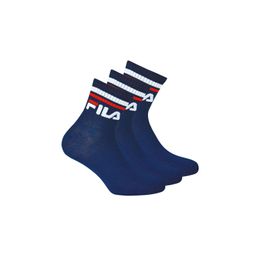 Kurzsocken Fila "Socken 3er Pack", Herren, Gr. 43-46, blau, Obermaterial: 80% Baumwolle CO. 18% Polyester PES. 2% Elasthan EL., Socken