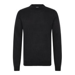 !Solid Strickfleece-Pullover SOLID "Strickpullover SDBABAK", Herren, Gr. L, schwarz (true schwarz), Obermaterial: 100% Polyacryl PAN., Pullover
