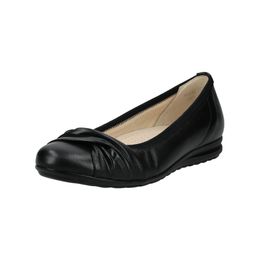 Ballerina Gabor COMFORT "Gabor Comfort Ballerinas Leder", Damen, Gr. 42, schwarz, Leder, Schuhe Ballerina