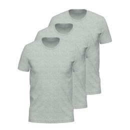 Unterhemd Ammann "3er Pack Shirt 1/2 Arm Day Modern / Close to you", Herren, Gr. 7, N-Gr, grau (cloud melange), Obermaterial: 93% Baumwolle CO. 7% Elasthan EL., Unterhemden Unterhemd