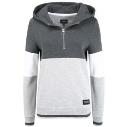 Kapuzenpullover oxmo "Hoodie OXOmara", Herren, Gr. L, grau (dunkelgrau melange), Obermaterial: 80% Polyester PES. 20% Baumwolle CO., Sweatshirts Kapuzenpullover