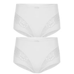 Miederslip SuSa "2er Pack Miederslip London", Damen, Gr. 40, wei&szlig; (wei&szlig; wei&szlig;), Stoff, Obermaterial: 75% Polyamid PA. 25% Elasthan EL., Unterhosen