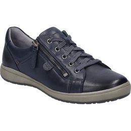 Sneaker Josef Seibel "Caren 12, indigo", Damen, Gr. 36, blau (indigo), Obermaterial: 100% Rindsleder Leather cow., Schuhe Sneaker
