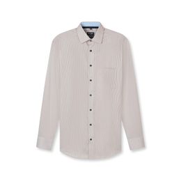 Businesshemd OLYMP "OLYMP Luxor, modern fit, New Kent", Herren, Gr. 38, Normaler Arm, beige (nougat), 100% Baumwolle, Hemden