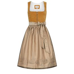 N&uuml;bler Dirndl N&Uuml;BLER "Dirndl Midi Kira", Damen, Gr. 40, EURO, gelb, Obermaterial: 100% Polyester PES., Kleider