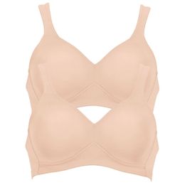 B&uuml;gelloser BH Anita "BH ohne B&uuml;gel Twin", Damen, Gr. 70, Cup F, beige (desert desert), Obermaterial: 70% Polyamid PA. 30% Elasthan EL., BHs
