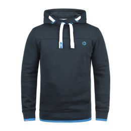 !Solid Kapuzenpullover SOLID "Hoodie SDBenjamin", Herren, Gr. S, blau (insignia b), Web, Obermaterial: 50% Baumwolle CO. 50% Polyester PES., unifarben, Pullover Kapuzenpullover