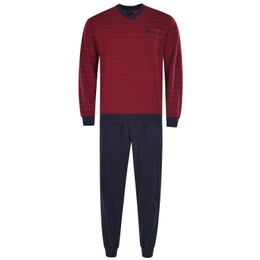 Schlafanzug Hajo "Pyjama", Herren, Gr. XL, rot, Obermaterial: 60% Baumwolle CO. 40% Polyester PES., Homewear-Sets Schlafanzug
