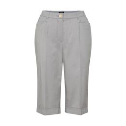 7/8-Hose GOLDNER "Kurzgr&ouml;&szlig;e Bermuda-Baumwollhose Carla", Damen, Gr. 23, K-Gr, silber (silbergrau), Obermaterial: 97% Baumwolle CO (CMIA). 3% Elasthan EL., Hosen 7/8-Hose