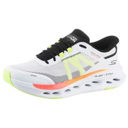 Skechers Herren Slip-On Sneaker "MAX CUSHIONING GLIDE-STEP", Gr. 45wei&szlig;, multi, neon, Synthetik, Textil, kontrastfarbene Details, Schuhe, Slipper,