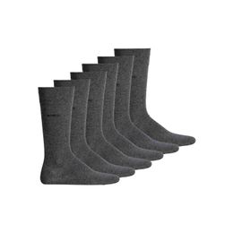 Kurzsocken BOSS "Socken 3P RS Uni Colors CC 6er Pack", Herren, Gr. 43-46, grau, Obermaterial: 75% Baumwolle CO. 23% Polyamid PA. 2% Elasthan EL., Socken