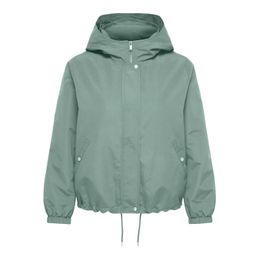 Parka Only "ONLMONIC SPRING HOOD JACKET OTW ZL", Damen, Gr. S, jadeite, Web, Obermaterial: 92% Polyester, 8% Nylon, unifarben, elastischer Bund, Jacken Parka, Materialmix, mit Kapuze