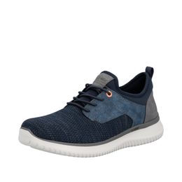 Slip-On Sneaker Rieker, Herren, Gr. 44, navy, grau, Lederimitat, Textil, Schuhe, Slipper, Halbschuh, Freizeitschuh, Sneaker zum Schlupfen