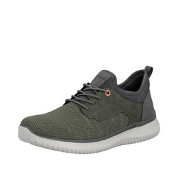 Slip-On Sneaker Rieker, Herren, Gr. 40, khaki, grau, Lederimitat, Textil, Schuhe, Slipper, Halbschuh, Freizeitschuh, Sneaker zum Schlupfen
