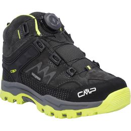 Outdoorschuh CMP "KIDS KIRUNA MID FITGO WP TREKKING SHOES", Kinder, Gr. 33, schwarz (piombo, acido), Leder, Schuhe Outdoorschuh, wasserdicht