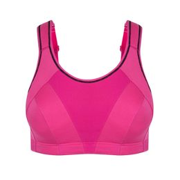 Sport-BH SuSa "Sport BH ohne B&uuml;gel Move high", Damen, Gr. 100, Cup A, pink (pink, schwarz), Obermaterial: 70% Polyamid PA. 25% Polyester PES. 5% Elasthan EL., BHs Sport-BH