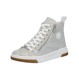 Sneaker Rieker "Rieker Sneaker Lederimitat", Damen, Gr. 40, silber, Lederimitat, Schuhe Sneaker