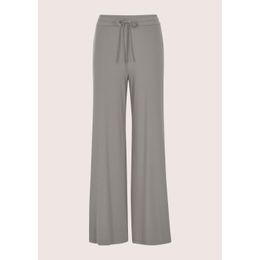 Madeleine Mode Jerseyhose MADELEINE "Jerseyhose Schlupfhose mit Tunnelzug", Damen, Gr. 19, N + K Gr, grau (schilf), Obermaterial: 62% Viskose CV. 30% Polyamid PA. 8% Elasthan EL., Hosen Jerseyhose