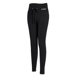 Leggings YEAZ "Leggings RUNWAY", Damen, Gr. L, US, schwarz, Obermaterial: 87% Nylon NY. 13% Elasthan EL., Hosen Leggings