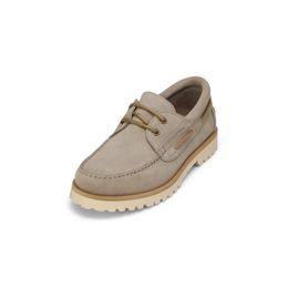 Marc O'Polo Bootsschuh MARC O'POLO "aus weichem Veloursleder", Damen, Gr. 44, light taupe, Obermaterial: 100% Leder (Rind), unifarben, Schuhe Bootsschuh