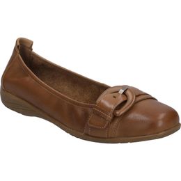 Ballerina Josef Seibel "Fenja 23, camel", Damen, Gr. 38, braun (camel), Obermaterial: 100% Rindsleder Leather cow., Schuhe Ballerina