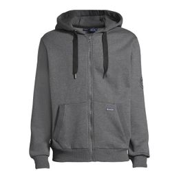 Sweatjacke SALZHAUT "Sweatjacke BREKER", Herren, Gr. L, grau (anthra), Obermaterial: 55% Baumwolle CO. 45% Polyester PES., Sweatjacken Sweatjacke