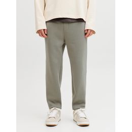 Jack & Jones Sweathose JACK & JONES "JPSTGORDON mit Kordelzug und Komfortbund", Herren, Gr. S, N-Gr, vetiver, angeraute Sweatware, Obermaterial: 65% Polyester, 35% Baumwolle, unifarben, normal kn&ouml;chellang, Hosen Sweathose, unifarben, modisch, regular fit, Sweatware