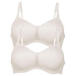 Schalen-BH Anita "2er Pack Schalen BH Lace Rose", Damen, Gr. 70, Cup C, beige (champagner champagner), Obermaterial: 50% Polyamid PA. 30% Polyester PES. 20% Elasthan EL., BHs Schalen-BH