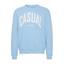Longpullover Casual Friday "Sweatshirt CFSage", Herren, Gr. L, blau (dusk blau), Obermaterial: 100% Baumwolle CO., Sweatshirts Longpullover